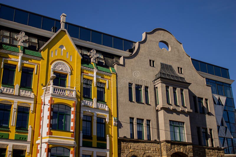 Building Architecture and Design in the Town Stock Photo - Image of ...