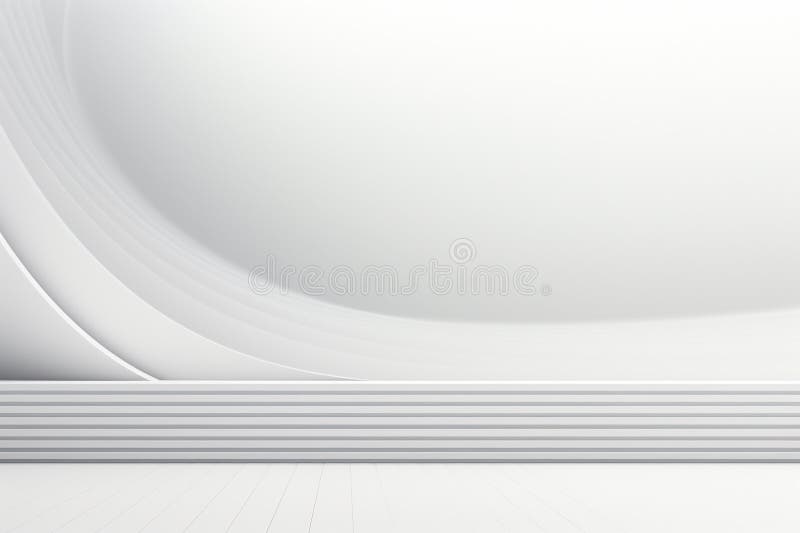 Abstract Pure White with Geometric Objects Background Illustration ...