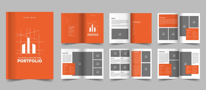 Building Architecture and Interior Portfolio Template, Minimal Brochure ...