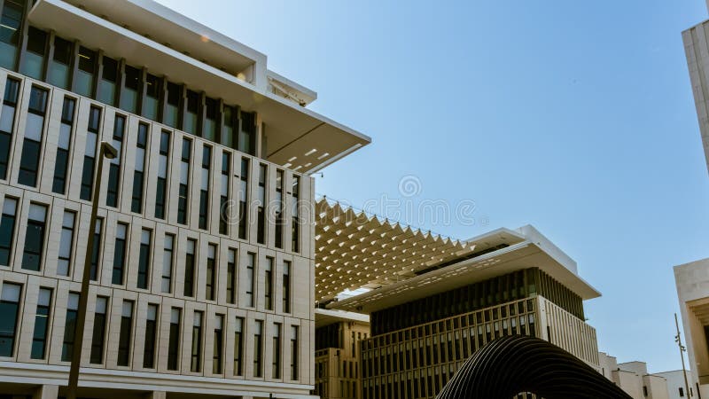 Building Architecture of Msheireb Downtown Doha Qatar Stock Image ...
