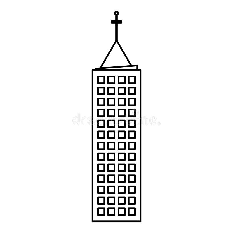Building Architecture Skyscraper Outline Stock Illustration ...