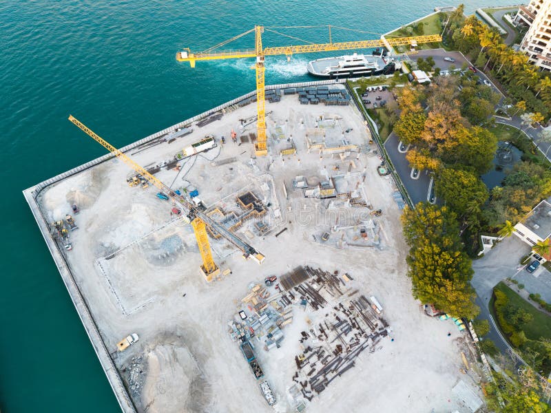 Construction Site. Structural Design Engineering at Building Site. Formwork Construction ...