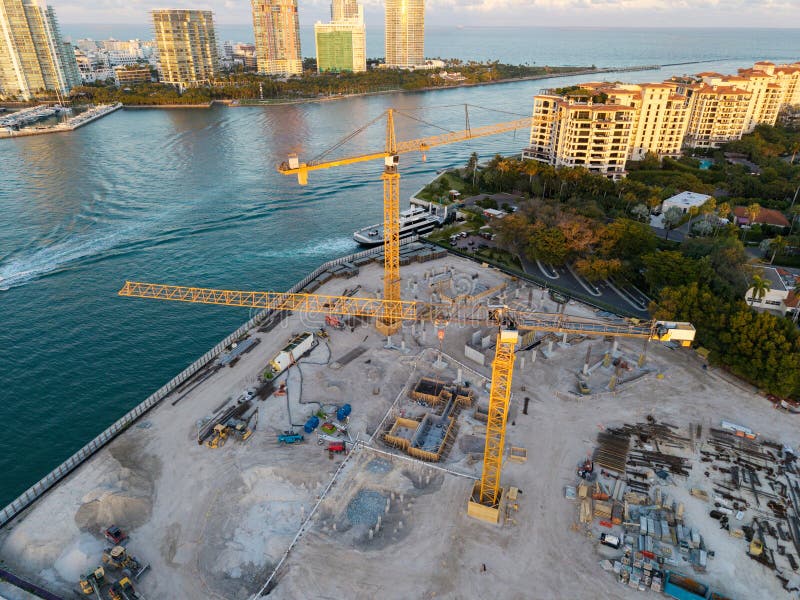 Building Architecture Under Construction. Construction Site from Top ...