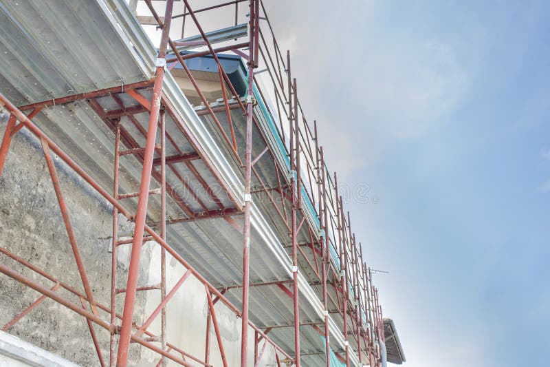 Building Armor for House Under Restoration. Stock Image - Image of ...
