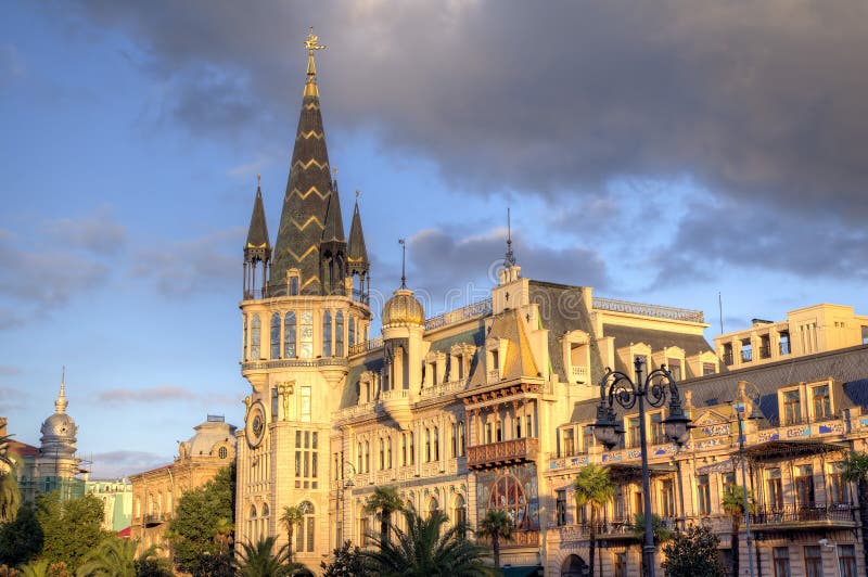 Building with an Astronomical Clock on the Corner of Europe Square ...