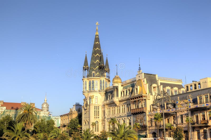 Building with an Astronomical Clock on the Corner of Europe Square ...