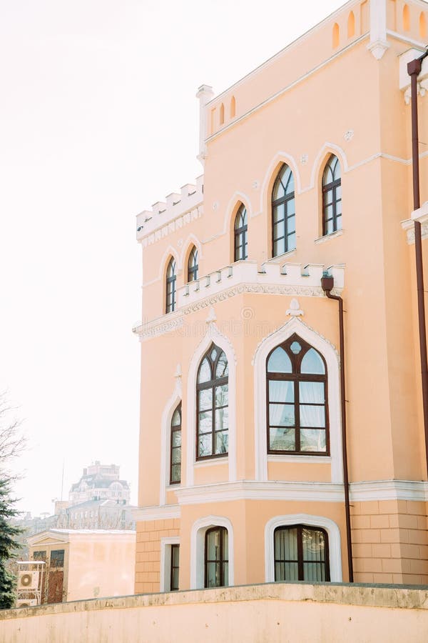 Building Balcony Design Outside Concrete Urban Modern Stock Photo ...