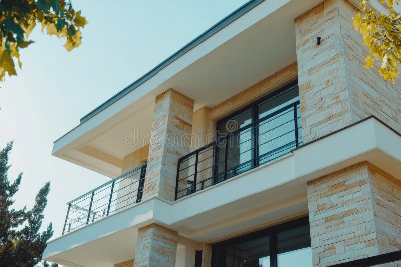 A Building with a Balcony and a Balcony on the Second Floor, Suitable ...