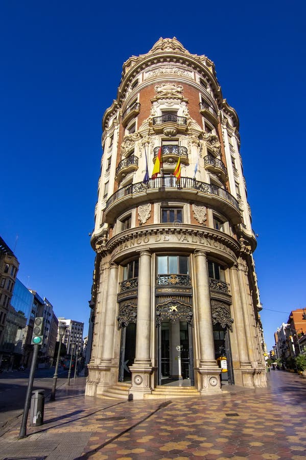 Building of the Banco De Valencia in Spain Editorial Photo - Image of ...