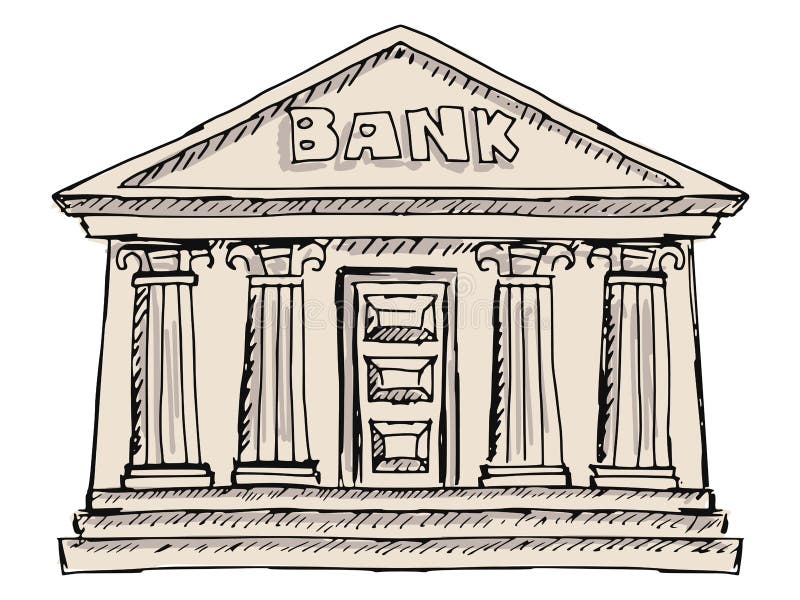 Building of bank stock vector. Illustration of loan, column - 44595712