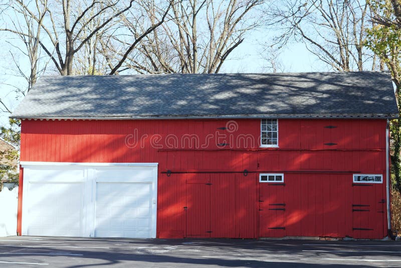 The Building is a Barn and a Garage. Stock Image - Image of doorway ...