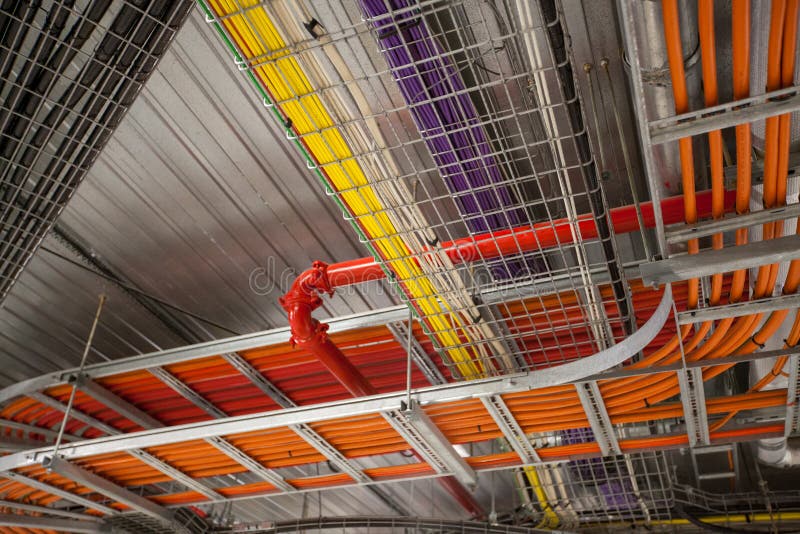 Building Basement Infrastructure Cable Runs and Wiring for Building ...