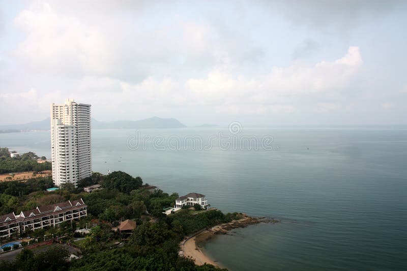 Building on the beach stock photo. Image of cloud, thai - 19152872