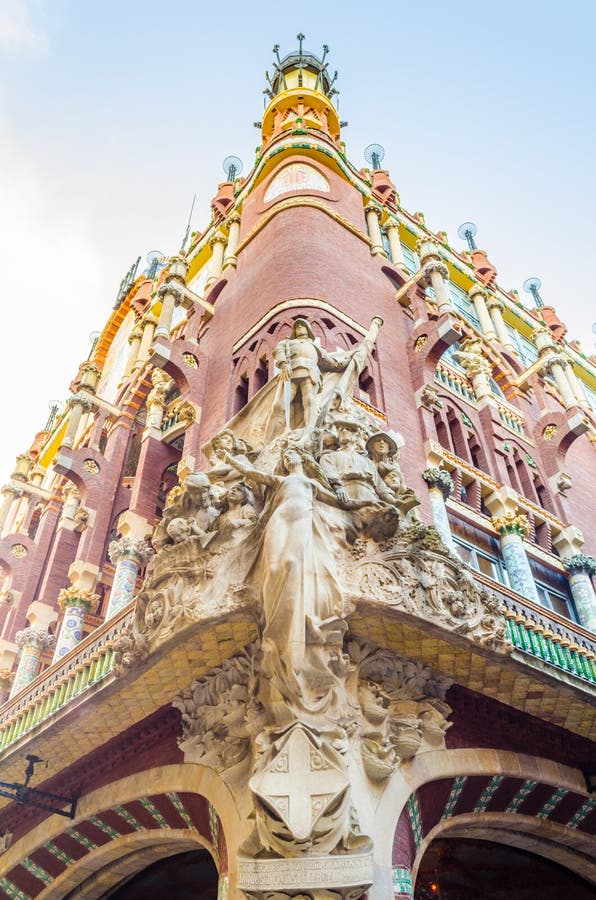 A Building with Beautiful Facade in the Historical Center of Barcelona ...