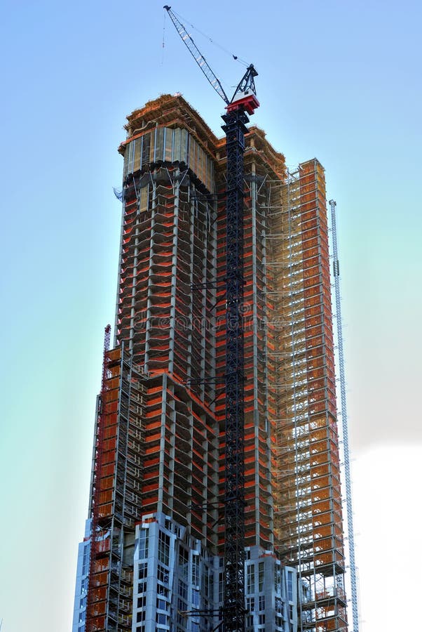 The Building is Being Constructed Stock Image - Image of erection ...