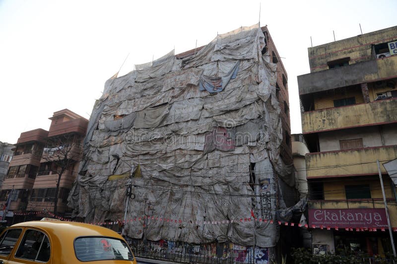Building is Being Renovated in Kolkata, India Stock Image - Image of ...
