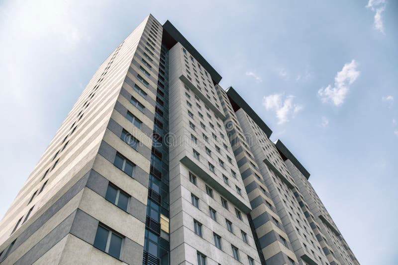 Building from below stock photo. Image of cloud, colors - 69895514