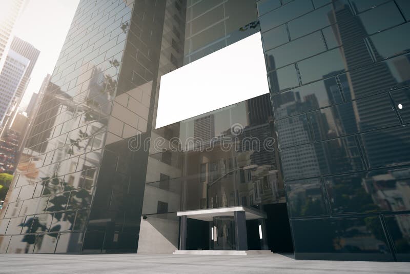 Building with billboard stock illustration. Illustration of building ...