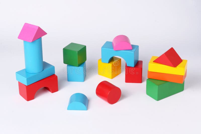 Red Building Block in Yellow Stock Photo - Image of compatible, block ...