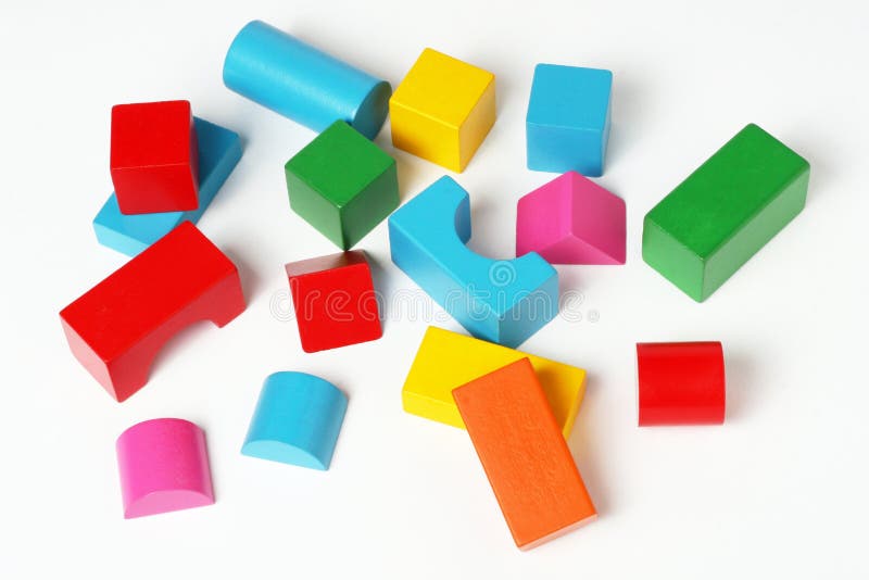 Red Building Block in Yellow Stock Photo - Image of compatible, block ...