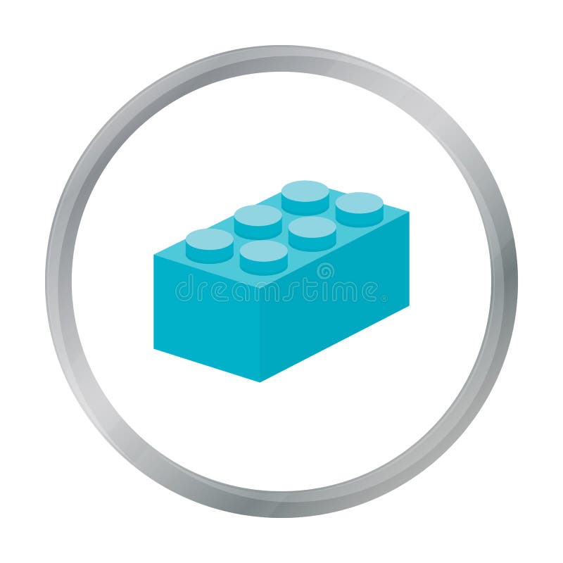 Building Block Cartoon Icon. Illustration for Web and Mobile Design ...