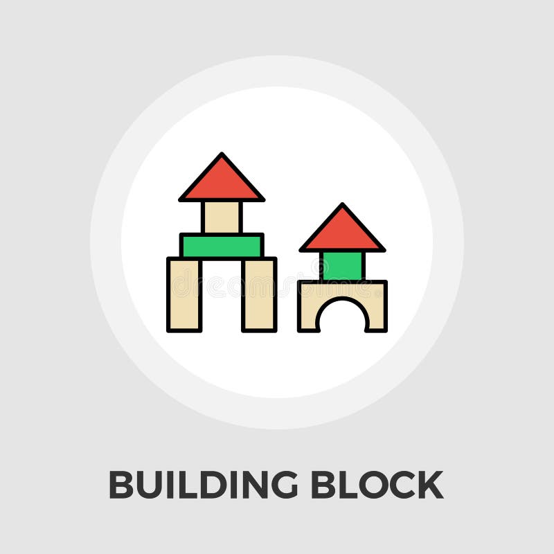 Building block icon. stock vector. Illustration of design - 90230926