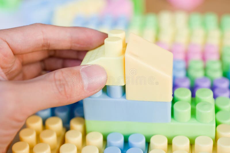 Building blocks stock photo. Image of house, build, creative - 23860514