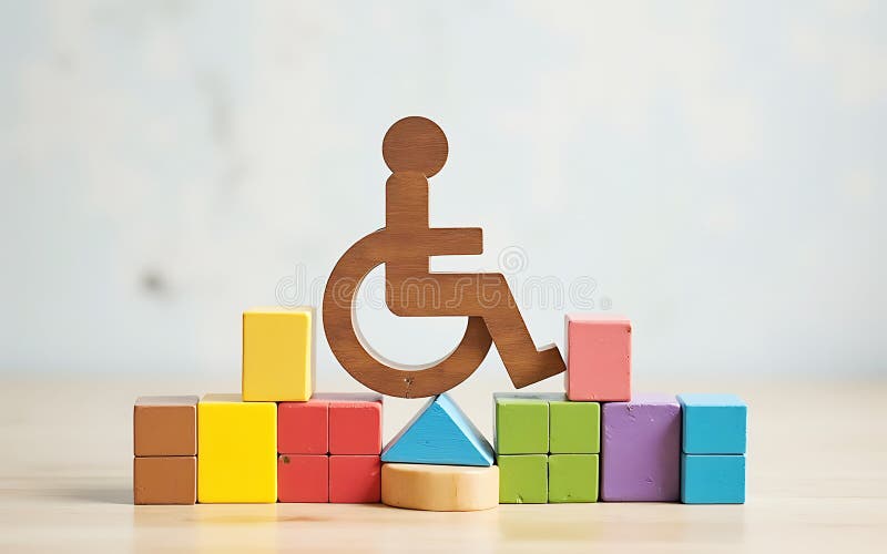 Building Blocks Arranged To Form a Wheelchair-accessible Symbol ...