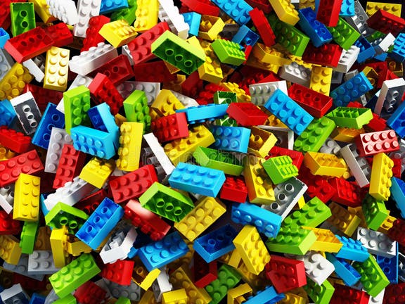 Building Blocks Background. 3D Illustration Stock Illustration ...