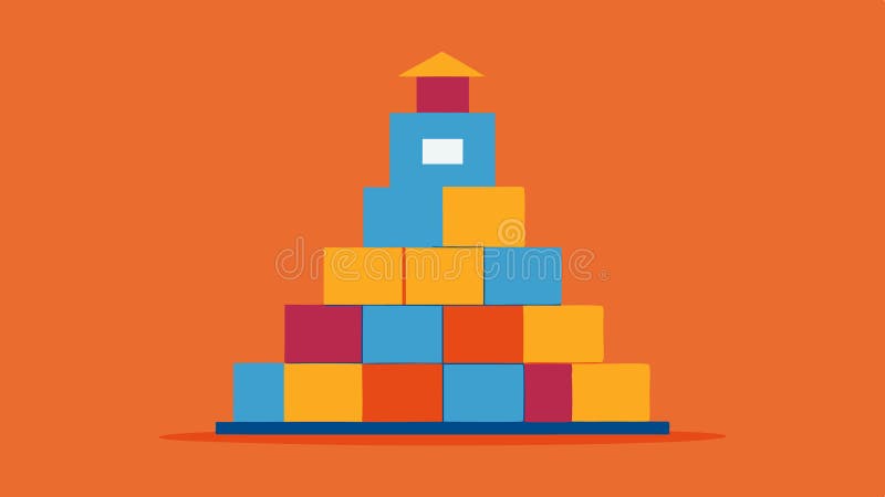 Building Blocks a Figure Stacking Blocks Labeled with Positive ...