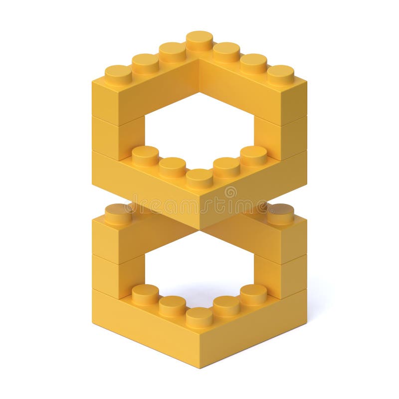 Building Blocks Font 3d Rendering Number 8 Stock Illustration ...