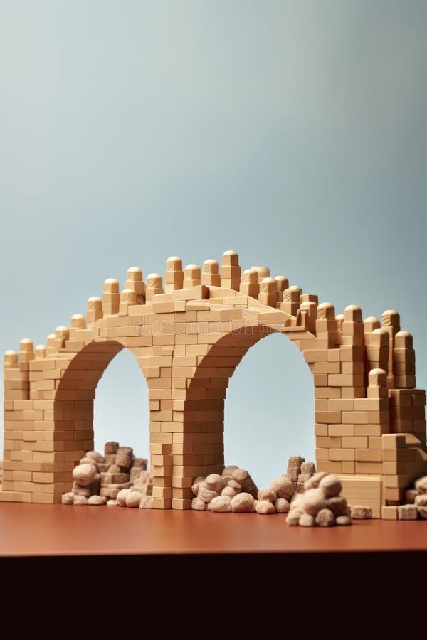 Building Blocks Forming a Bridge Stock Illustration - Illustration of ...