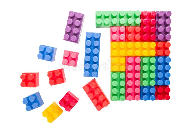 Building Blocks Connected To Open Wires Stock Photo - Image of abstract ...