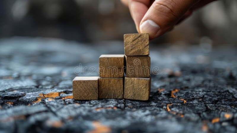 Building Blocks of Growth and Opportunity Stock Illustration ...