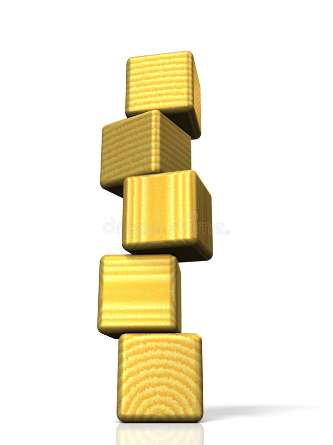 Building Blocks Have Overlapping Unstable. Stock Illustration ...