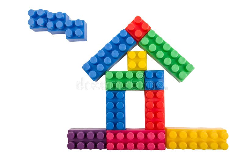 Building Blocks Wallpaper on a White Background Stock Image - Image of ...