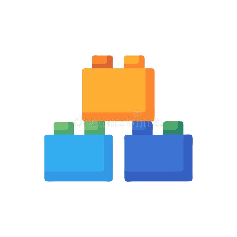 Building Blocks Icon for Educational Use Stock Illustration ...
