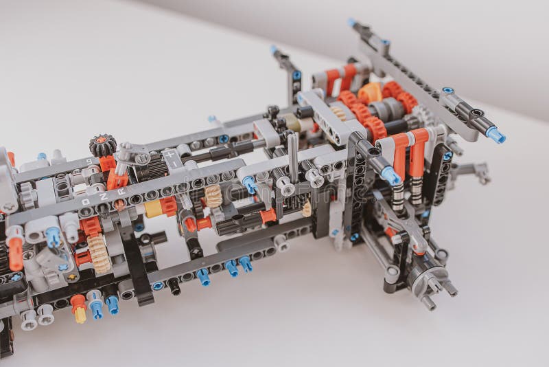 Building with Blocks on a Light Background in Close-up Editorial Stock ...