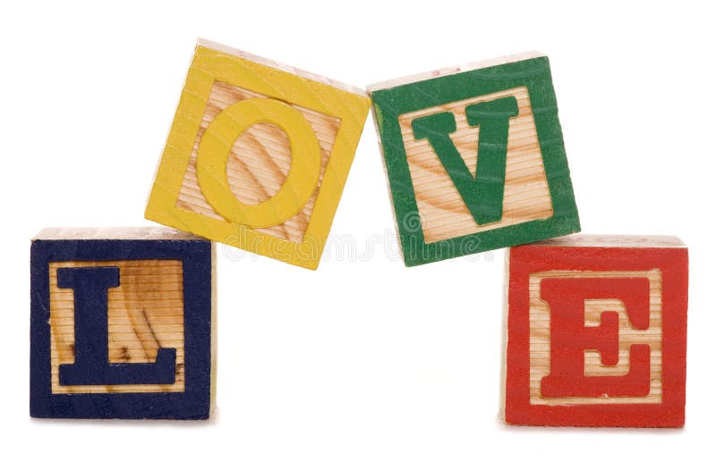 Building blocks of love stock image. Image of dating - 34256845