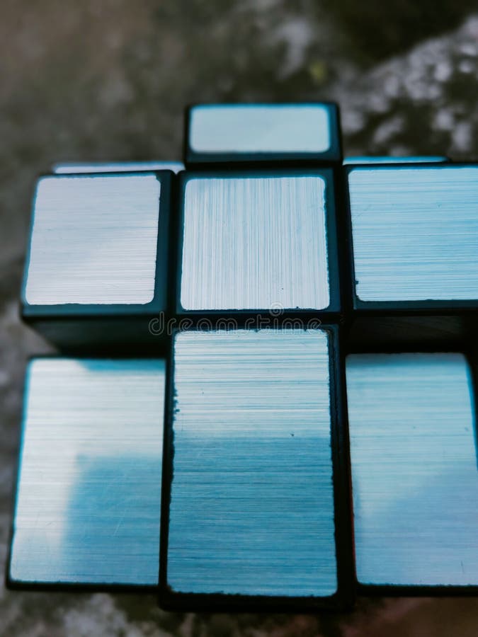 Mirror Cube New Look New Design of Blocks Stock Image - Image of ...