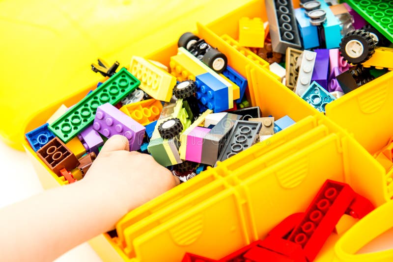 Lego Building Blocks Set Starter in a Plastic Luggage Editorial ...