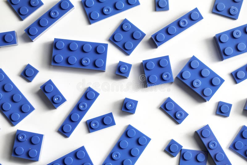 Building Blocks Similar To Legos Blue Stock Photo - Image of education ...