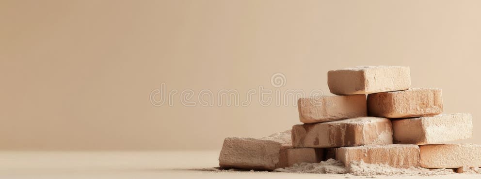 Building Blocks Stacked on a Neutral Surface with a Sprinkle of Powder ...