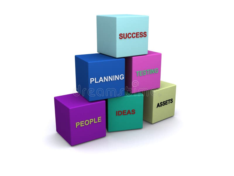 Building blocks of success stock illustration. Illustration of asset ...