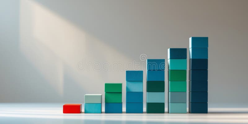 Building Blocks Symbolize Growth and Strategy in Business Stock Image ...