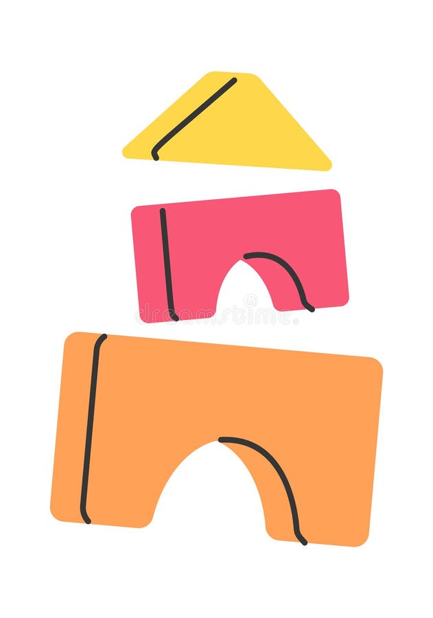 Building Blocks for Toy Tower Stock Illustration - Illustration of ...