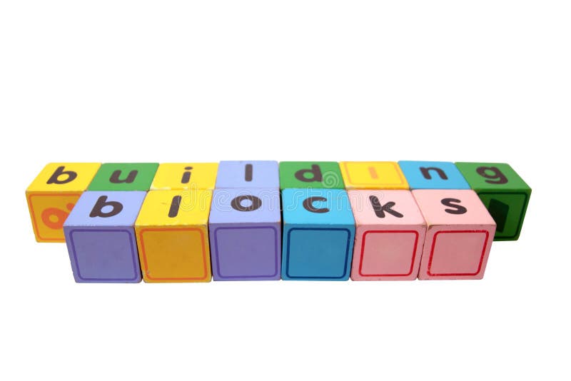 Building Blocks in Wood Play Block Letters Stock Photo - Image of green ...