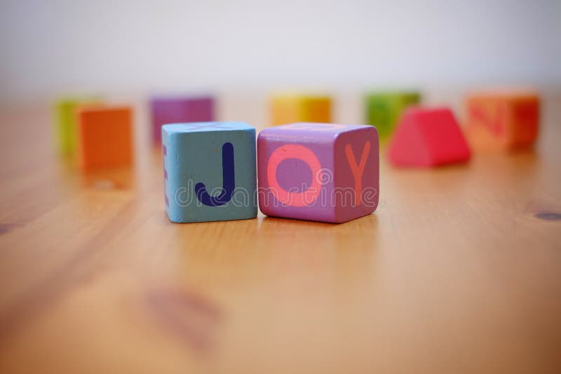 Building Blocks with the Word JOY Stock Photo - Image of table, shape ...