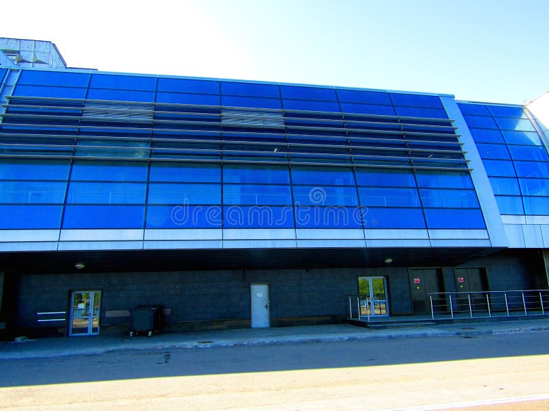 Blue glass window stock photo. Image of lines, reflexion - 30838496