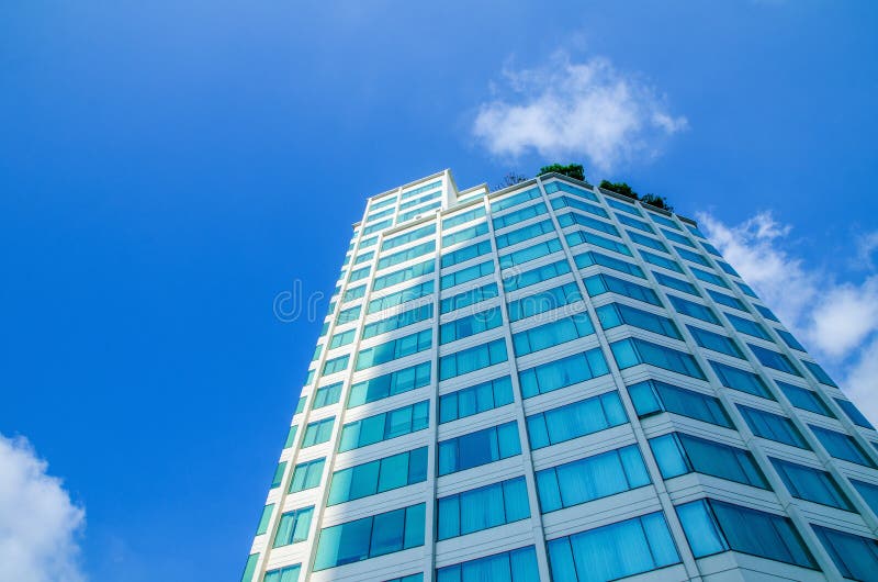 Building on blue sky stock photo. Image of building, success - 37627318